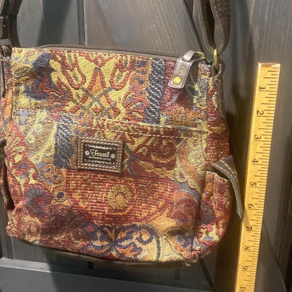 Fossil | Bags | Fossil Tapestry Crossbody Bag | Poshmark